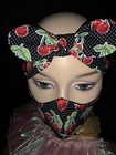 Cherry Headband Face Mask Reusable Pinup Retro Vintage Rockabilly Boho ...