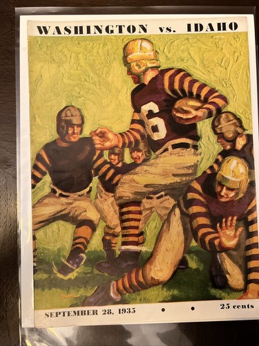 1935 College Football Vintage Program Washington vs. Idaho | eBay
