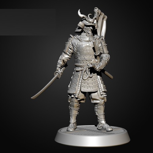 1/24 Resin Figure Model Kit Samurai Katana Noble Japanese Warrior War ...