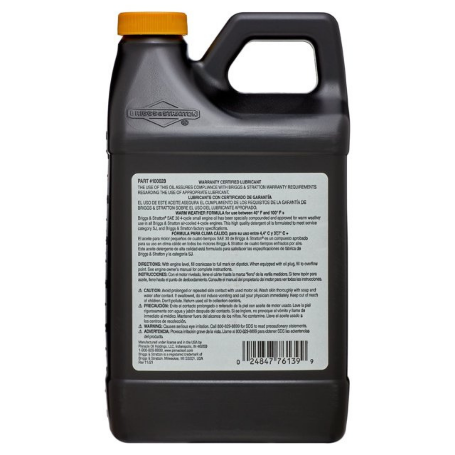 Briggs & Stratton 4-Cycle 48 oz Small Engine Oil SAE 30 ( Pack of 2 ...