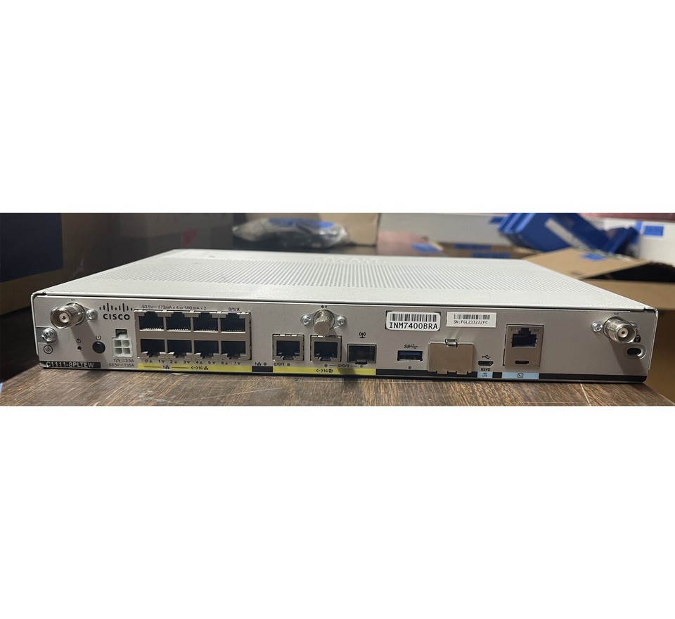 CISCO C1111-8PLTE C1111-8PLTEEA V02 8P Dual GE SFP Router w/ LTE Adv ...