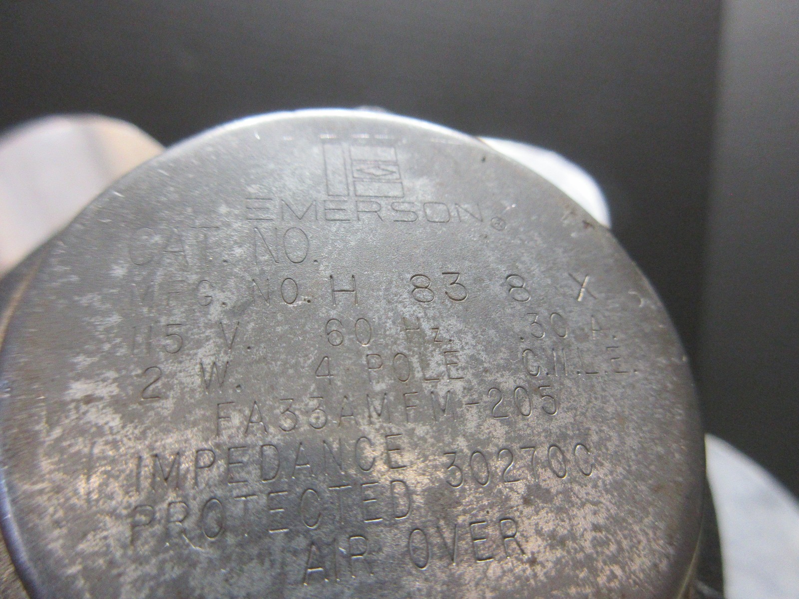 EMERSON BOX FAN UNIT H 83 8 X 15V 60HZ 30A FA33AMFM-205 30270C SHIZUOKA ...