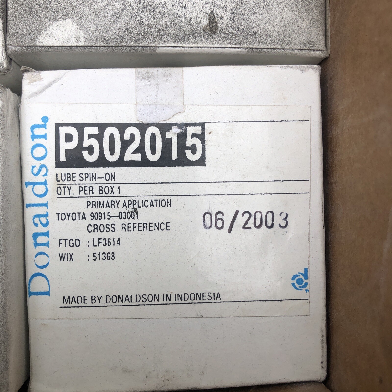 DONALDSON P502015 - cross reference oil filters | oilfilter ...