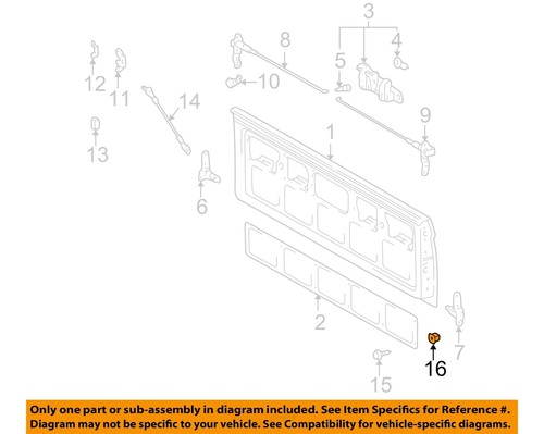 TOYOTA OEM 07-16 Tundra Tail Gate Tailgate Hatch-Access Cover Grommet ...