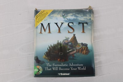 1994 Myst Big Box Broderbund Windows PC CD-ROM Game COMPLETE! FREE ...