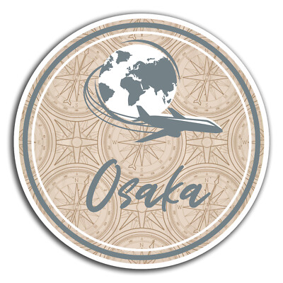 2 x 10cm Osaka Japan Vinyl Stickers - Travel Fun Sticker Laptop Luggage ...