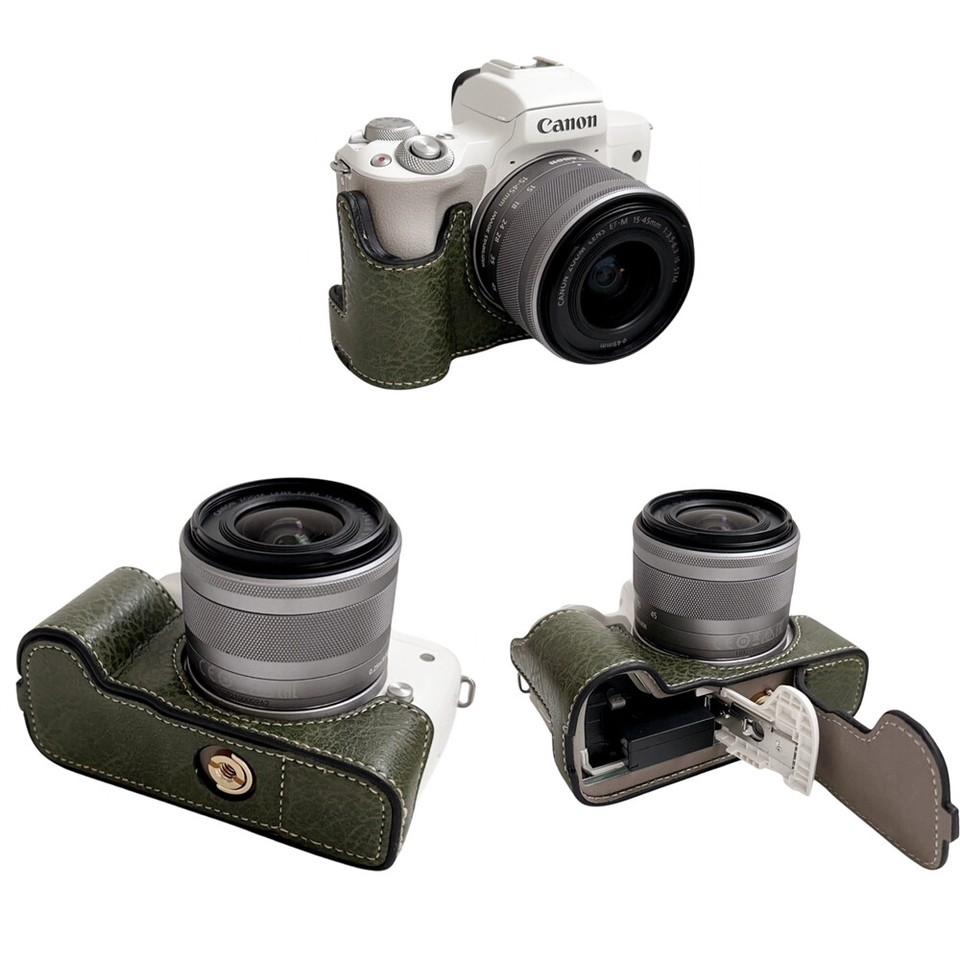 M50 PU Base Bag Half Cover Case for Canon EOS M5 M50 M50 Mark II 2 ...
