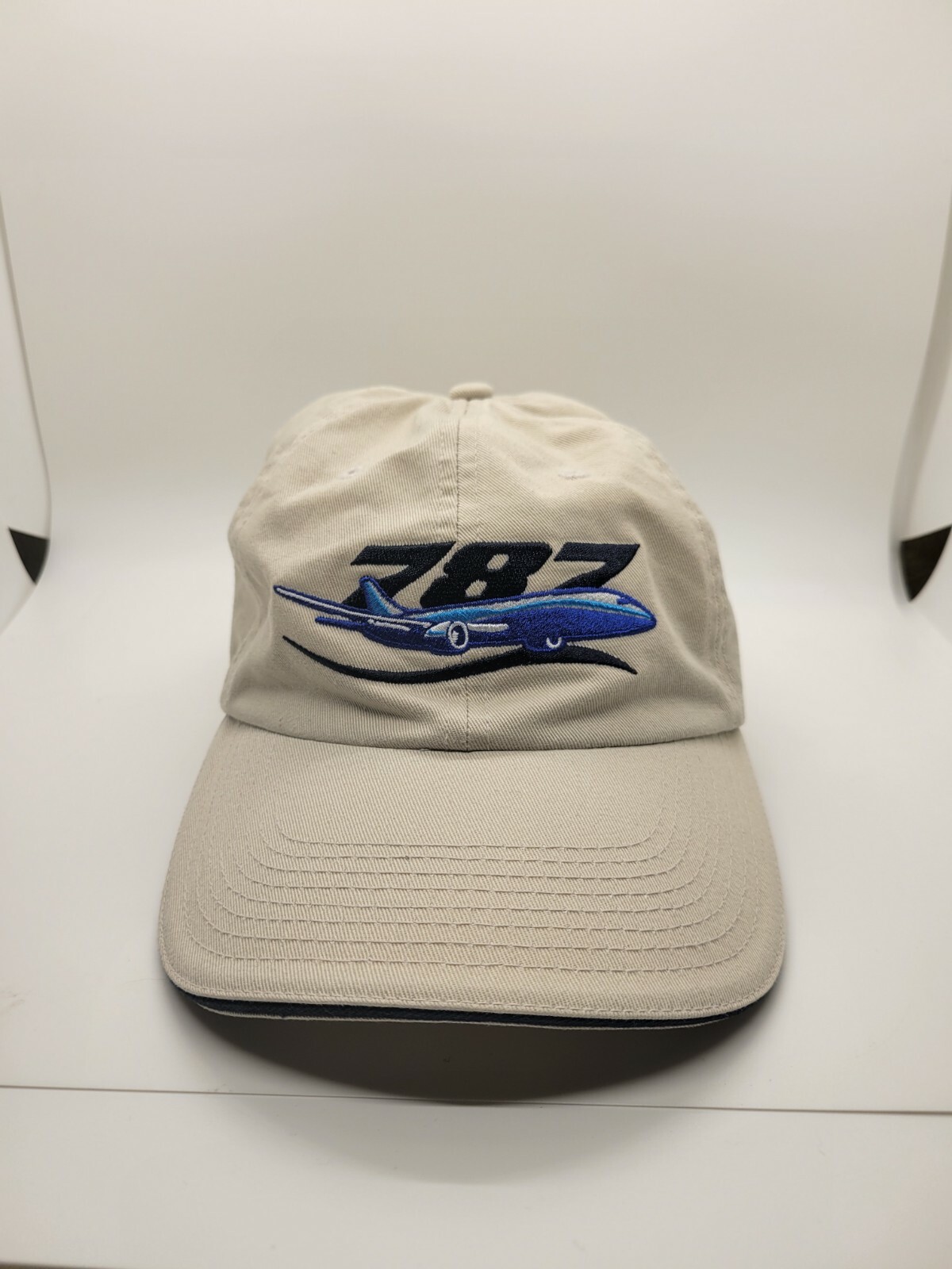 Authentic Boeing 787 Hat Ball Cap Beige Adjustable - Gem