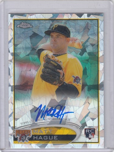 2012 Matt Hague Topps Chrome ROOKIE AUTO ATOMIC REFRACTOR /10 - #190 ...