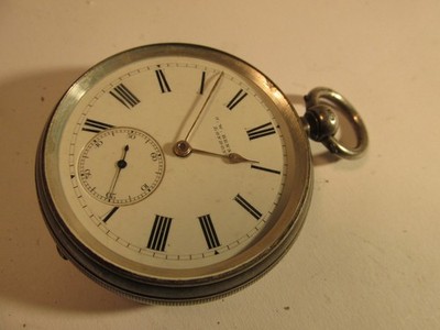solid silver pocket watch. JW benson | eBay UK
