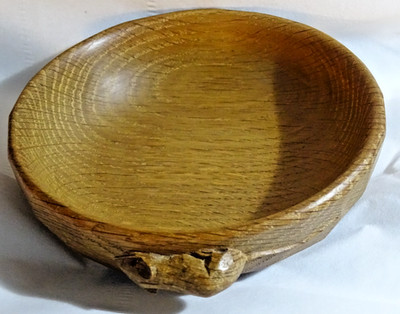 Robert Thompson Hand Carved Mouseman Oak Nut Dish | eBay UK