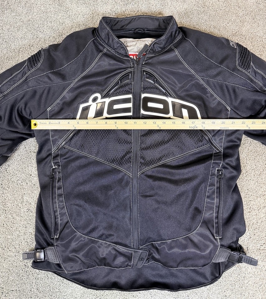 Icon Contra Motorcycle Riding Jacket Size XL Very Good Cond READ ...