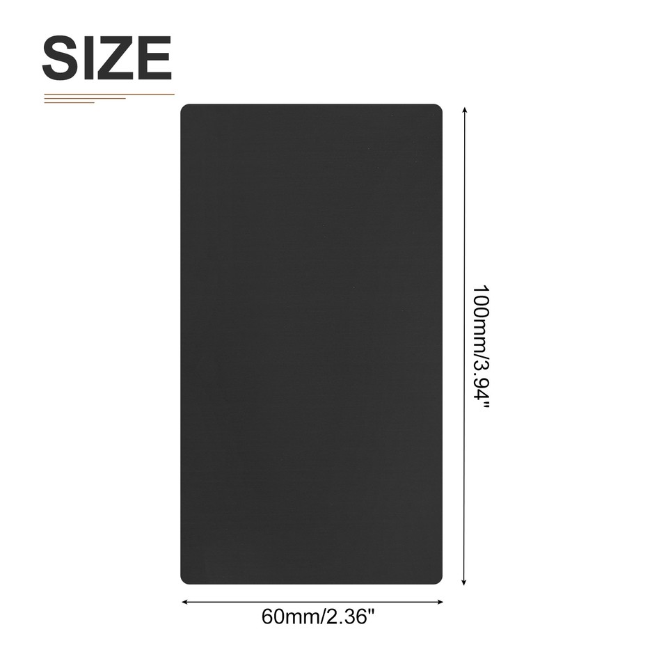 5Pack 100x60x0.4mm Blank Card Stainless Steel Rectangular Blank Labels ...