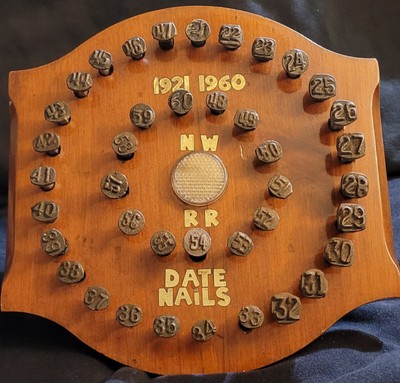 N&W Norfolk & Western railroad Date Nails 1921- 1960 With Display ...