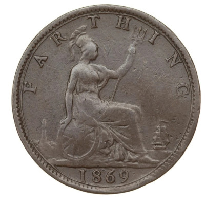 Great Britain - 1 Farthing 1869 - Victoria | eBay