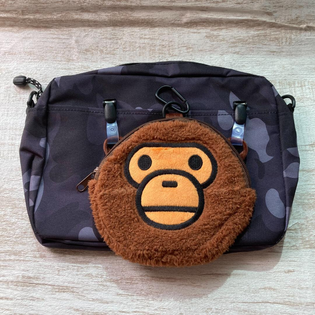 BAPE KIDS A Bathing Ape Camo Black Shoulder Bag MILO Pouch 2022 AW | eBay