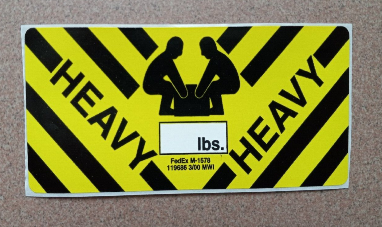 4.5"x2" Heavy Sticker (FedEx M-1578 119686 3/00 MWI) (Pack of 10) | eBay