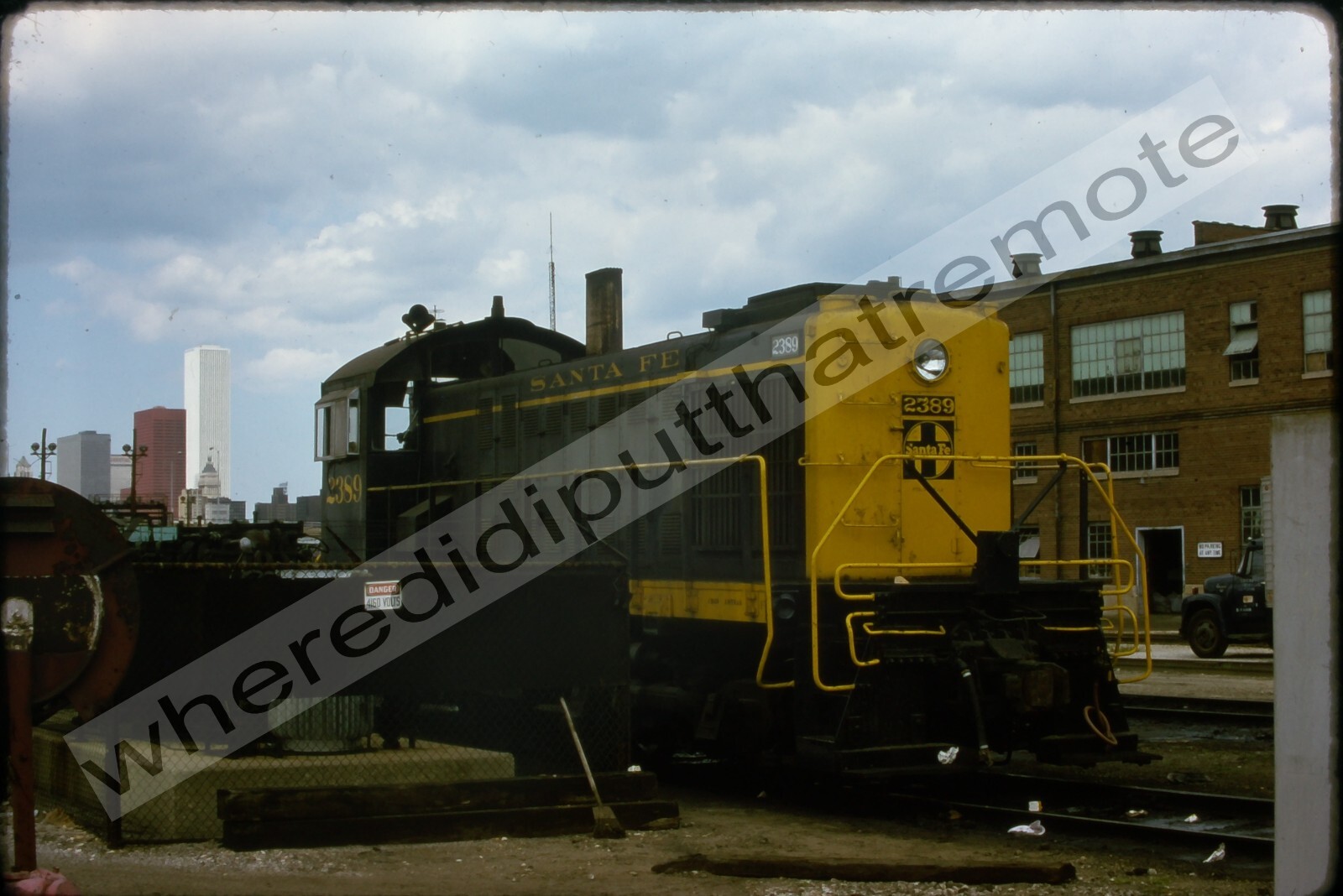 Orig. Slide Atchison Topeka Santa Fe ATSF 2389 Alco S2 Archer Ave ...