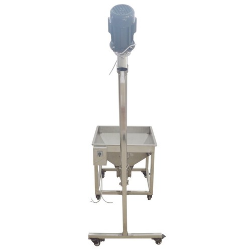 220V 1PH 1HP 67" High Spring Screw Conveyor Feeder Industrial Hopper ...