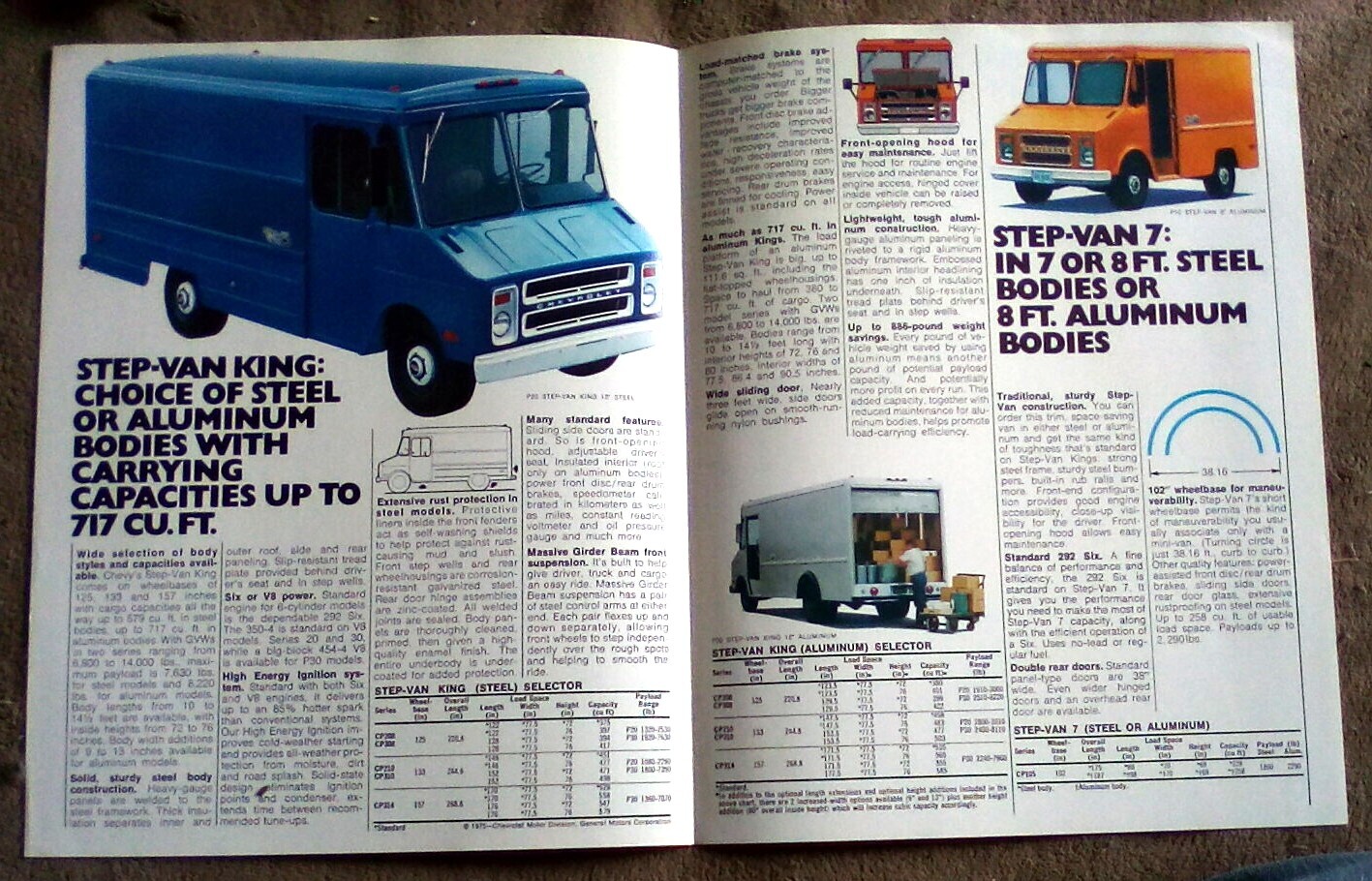 1976 Chevrolet P20 Step Van King 12' Aluminum Sales Brochure Vintage 4 ...