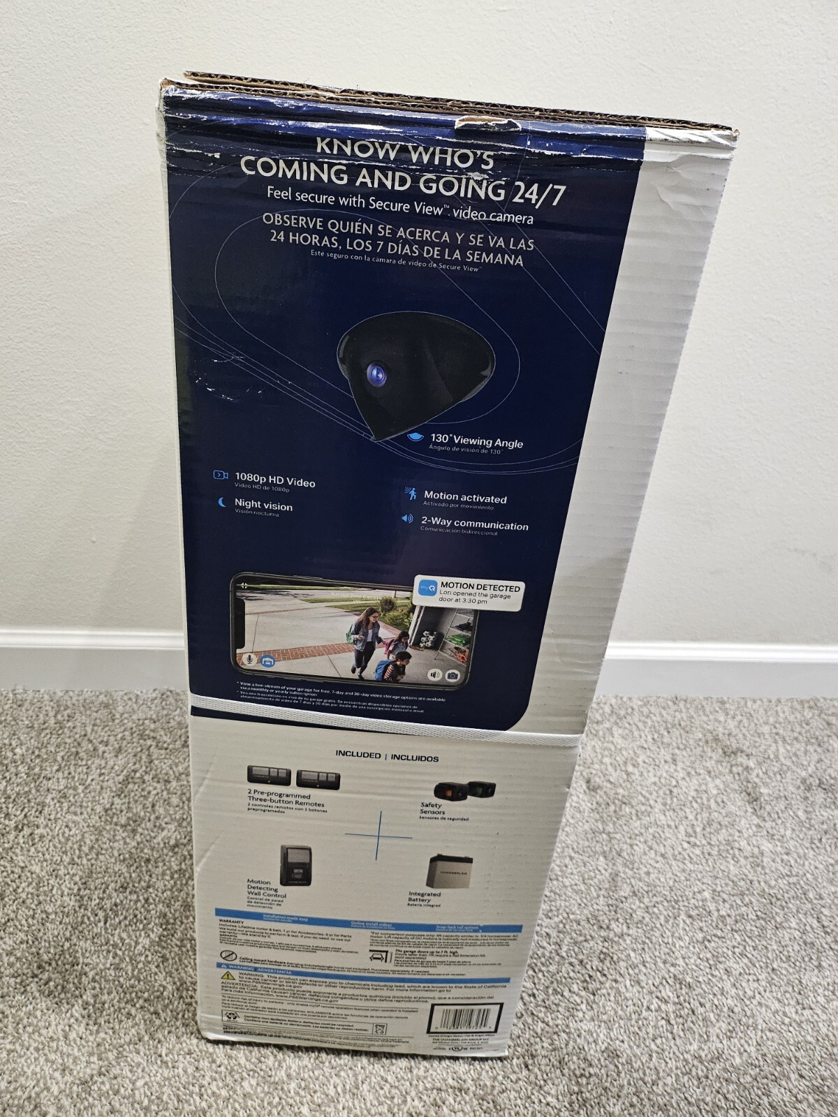 Chamberlain B6753T Video Battery Backup Integrated Camera and Garage ...