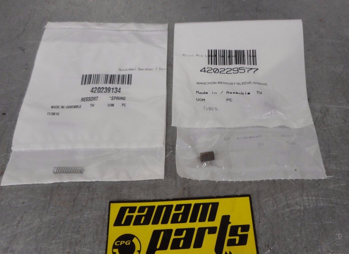 Can Am New OEM Sleeve Spring Set 420229577 x2 420239134 x2 Primary ...