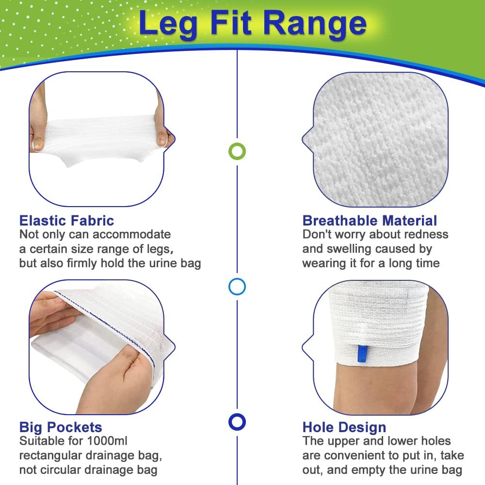 Catheter Leg Bag Holder Covers Cath Secure Nephrostomy Tube ...