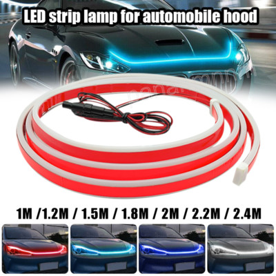 Dynamic Scan Start Up Car LED Engine Hood Light Strip Glow Daytime ...