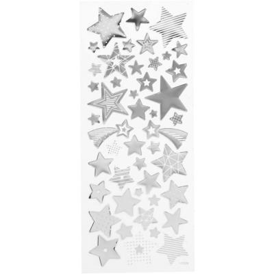 Self Adhesive Stars Stickers Thin Plastic Sheet For Card Christmas ...
