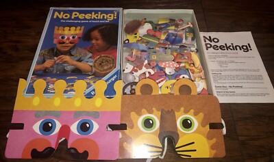 Vintage 1992 Ravensburger No Peeking! Kids Touch & Tell Guessing Board ...