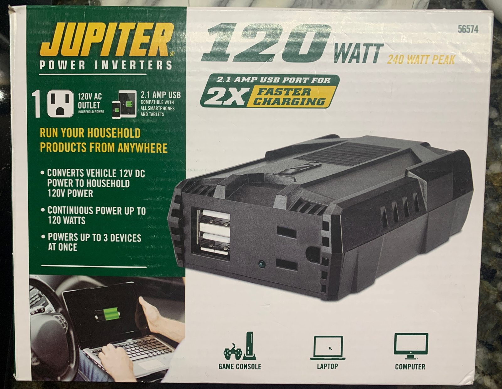 Jupiter Power Inverter 120 Watt Continuous 240 Watt Peak #56574 / for ...