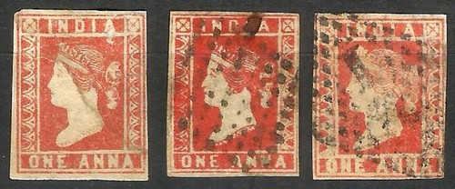 India 1854-55 one anna 3 used copies, lovely group. | eBay