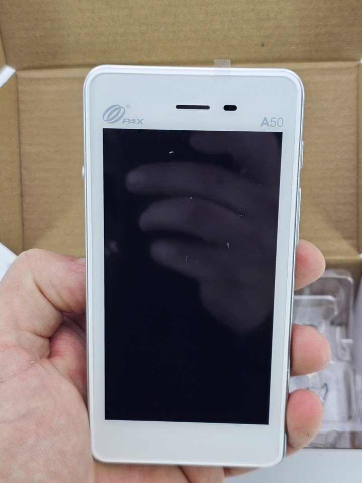 PAX A50 Mobile Credit Card Payment Machine Boxed Opened Power on but ...