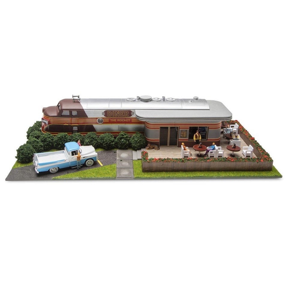 O Scale Rocket Diner Restaurant Locomotive Train Prelit Smoke Roof ...