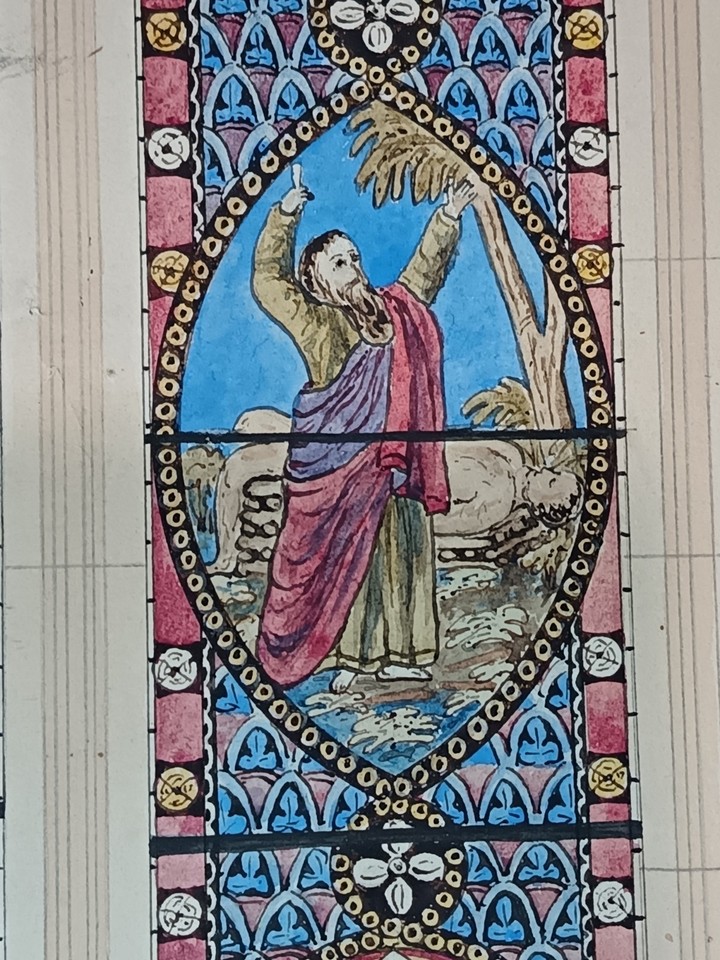 Large Victorian Stained Glass Cartoon – Saint John the Baptist – c.1870 ...