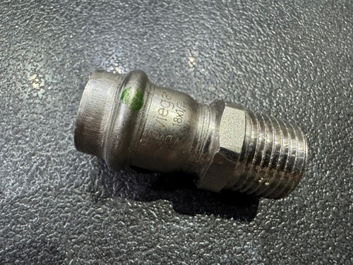 Viega Sanpress Inox Übergangsstück mit AG, Modell 2311, 18 mm x 1/2 ...