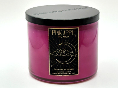 PINK APPLE PUNCH BATH & BODY WORKS LARGE SCENTED 3-WICK 14.5 OZ FILLED ...