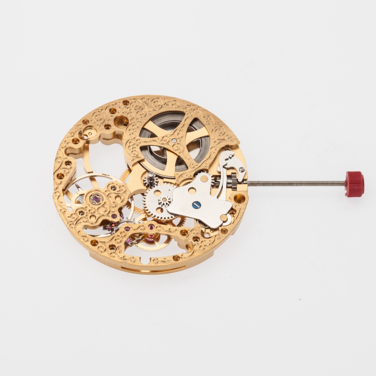 ETA movement werk Unitas Mouvement 6498-1 skeleton yellowgold art deco ...
