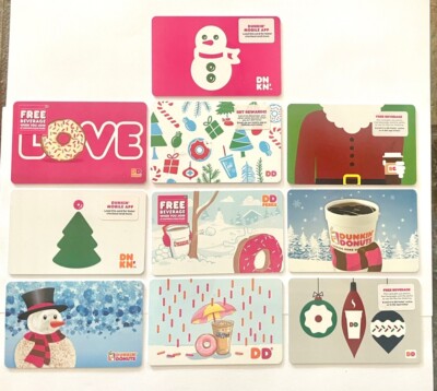 2012-2019 Dunkin Donuts Card. Set of 10 Vintage Cards. Mint. Worldwide ...