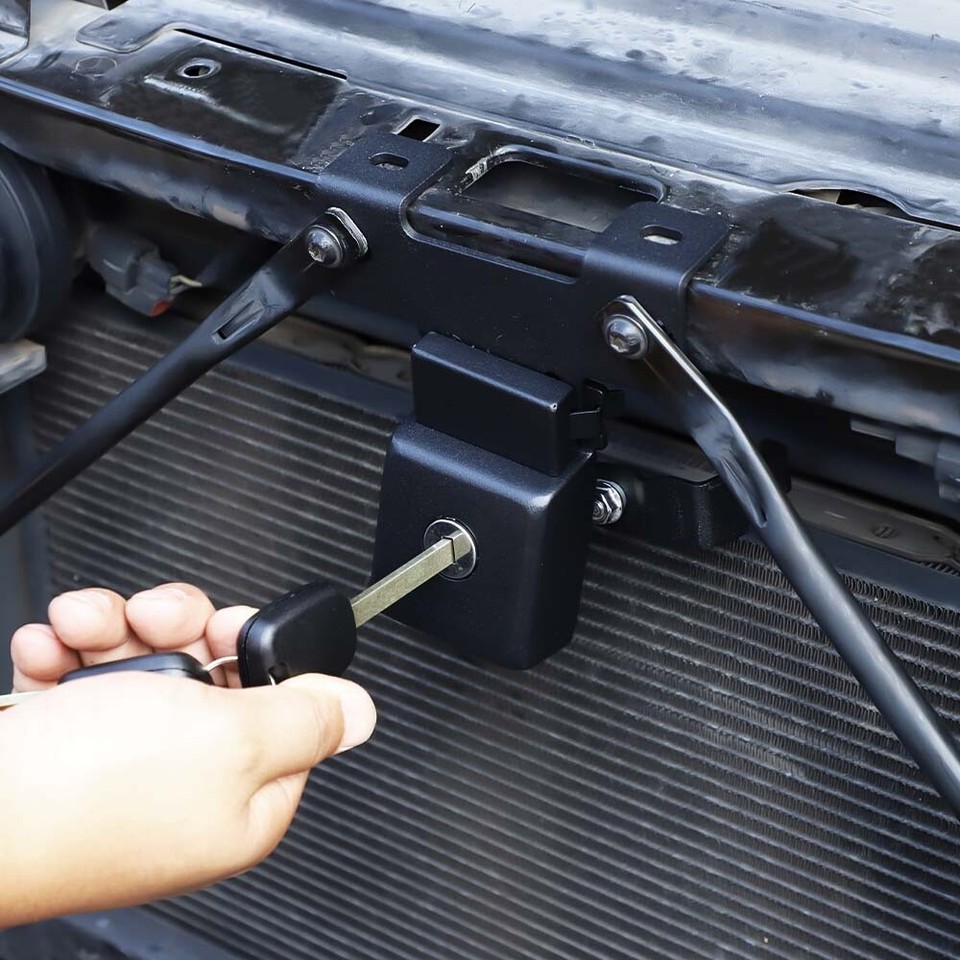 Anti-Theft Hidden Hood Lock Hood Latches for Jeep Wrangler JL JT 2018 ...