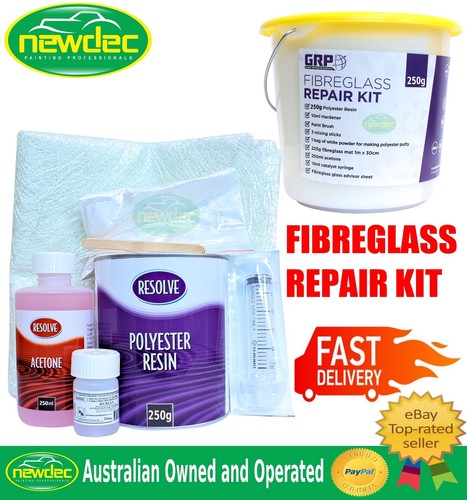 FIBREGLASS REPAIR KIT FOR AUTOMOTIVE MARINE PANEL BODY KITS REPAIR MAT ...