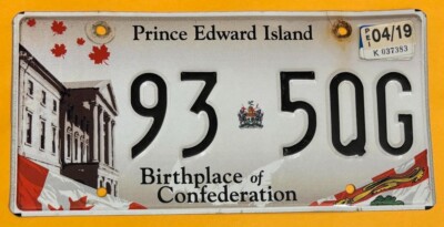 Prince Edward Island 2019 BIRTHPLACE OF CONFEDERATION License Plate ...