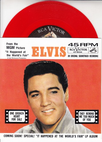 ELVIS PRESLEY One broken heart for sale PICTURE SLEEVE 45 RECORD NEW ...