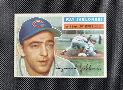 1956 Topps Ray Jablonski #86 EX+ White Back | eBay