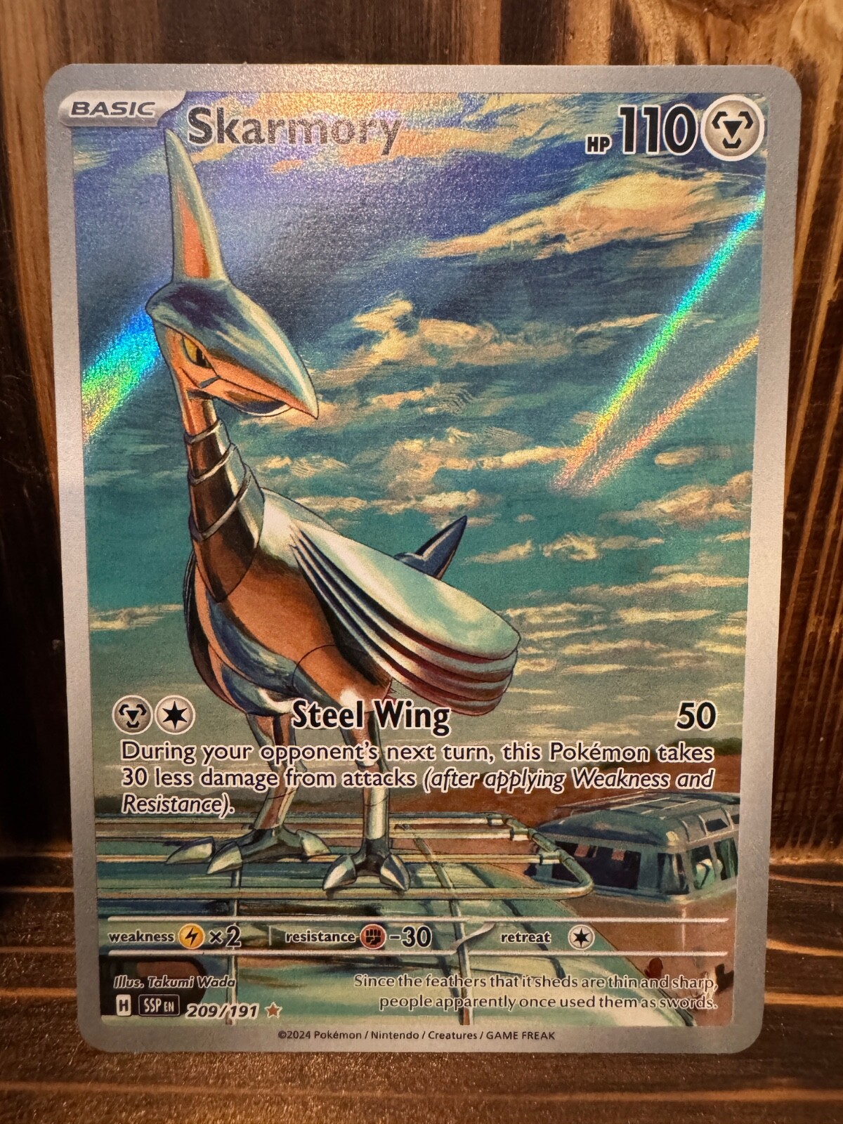 Skarmory 209/191 Surging Sparks Holo Illustration Rare Pack Fresh Near ...