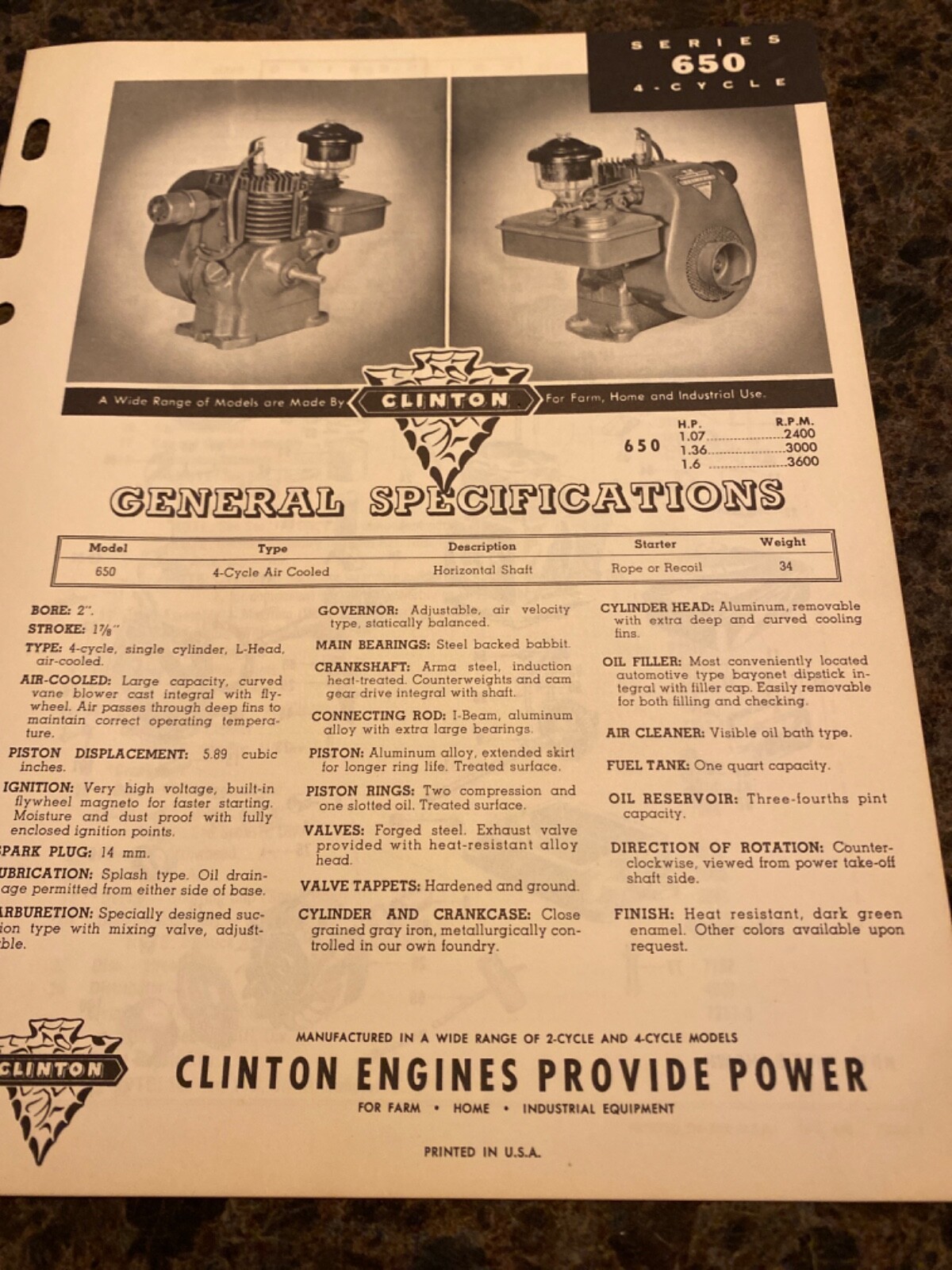 clinton engine 650 illustrated parts list,antique clinton engine | eBay
