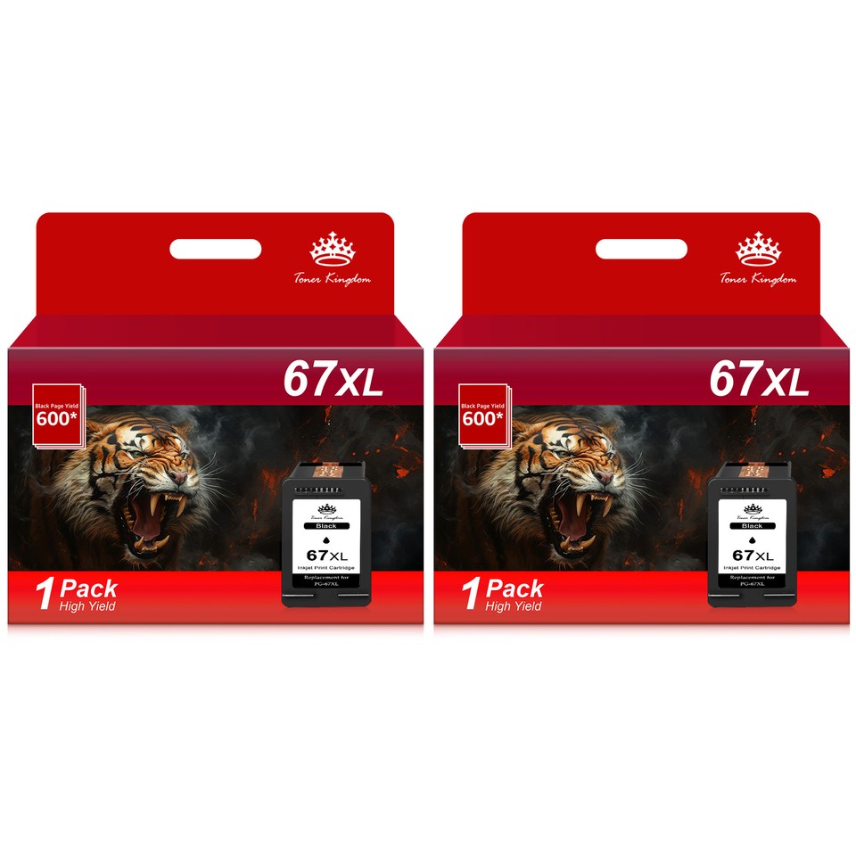 Replacement 67XL Black & Tri-Color Ink for HP Deskjet Plus 4140 4152e ...