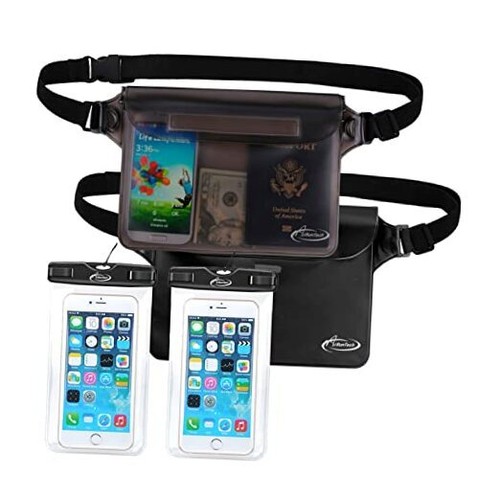 Waterproof Fanny XL SETS 2 * phone cases(black) + 2 * fanny packs(black ...
