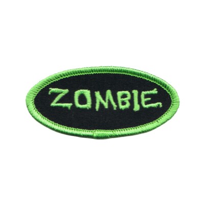 Zombie Name Tag Patch Novelty Dead Badge Symbol Embroidered Iron On ...