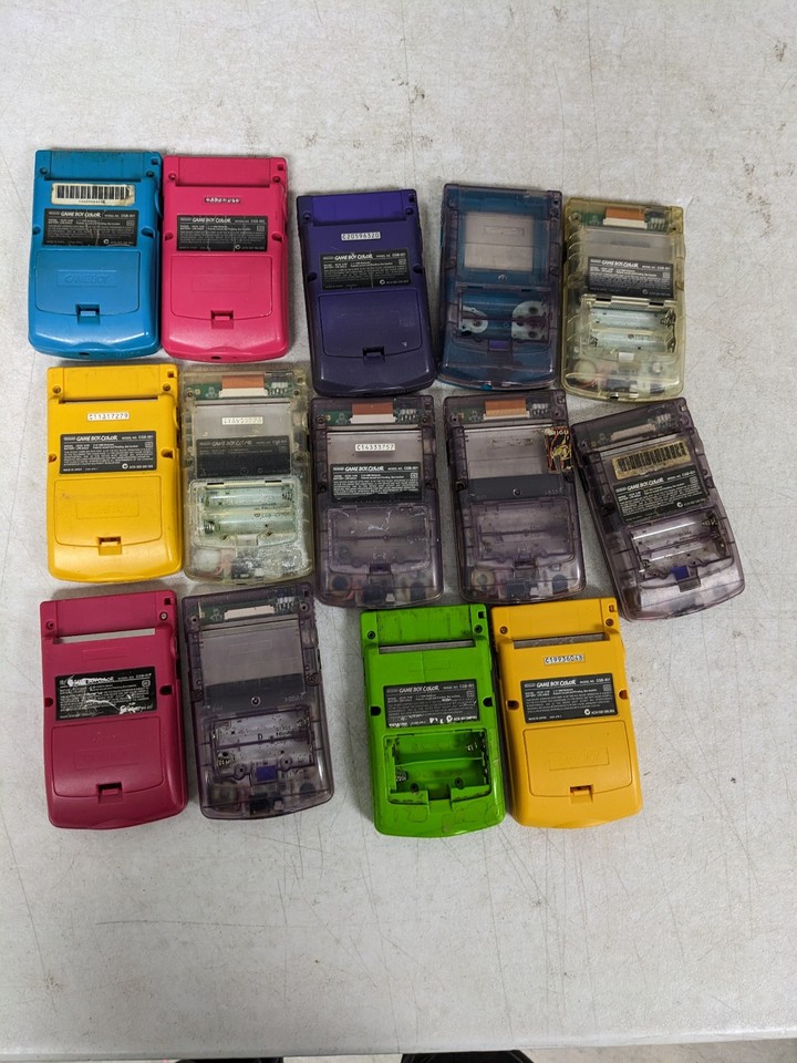 Lot of 14 Nintendo Game Boy Color Handhelds (For Parts/Repairs) | eBay